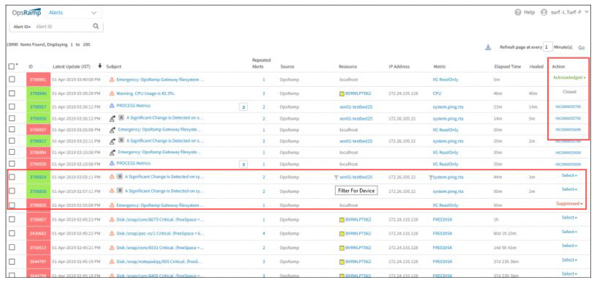 OpsRamp April 2019: Alert Management, Cloud Monitoring, and APIs